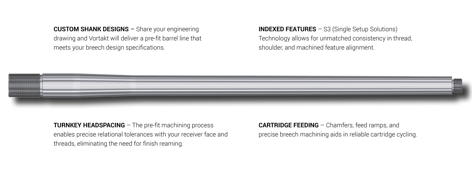 Vortakt Pre-fit Rifle Barrels | Semi-Finished Barrels